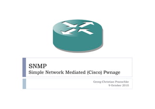 SNMP : Simple Network Mediated (Cisco) Pwnage | PDF | Information and Network Security | Computing