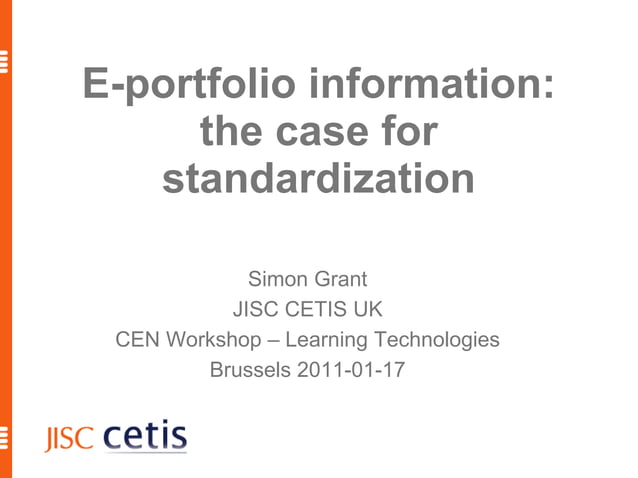 E-portfolio standardization | PPT