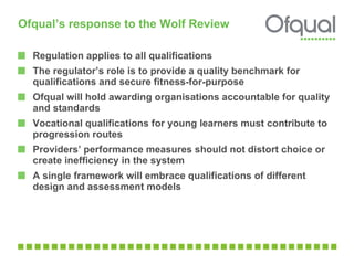 Vocational Education in England - The View from the Regulator | PPT
