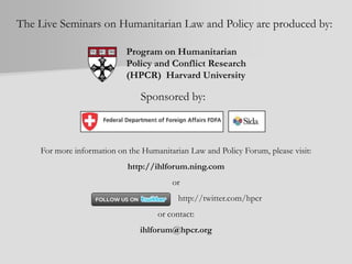 Live Seminar 30: Accountability for Violations of IHL in ...