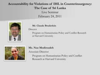 Live Seminar 30: Accountability for Violations of IHL in ...
