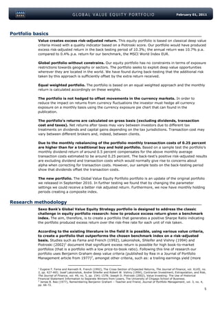 Global Value Equity Portfolio - February 2011 | PDF