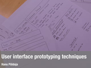 User interface prototyping techniques | PPT