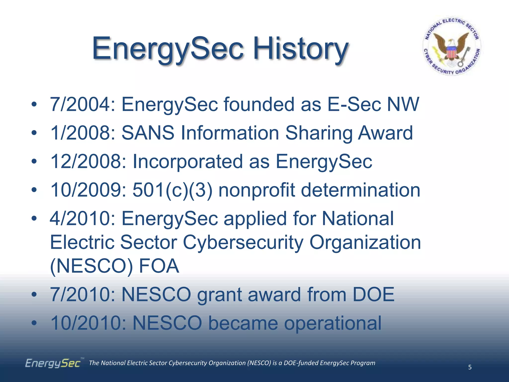 NESCO/NESCOR Joint Overview | PPT