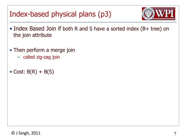 CS 542 -- Query Optimization | PPT