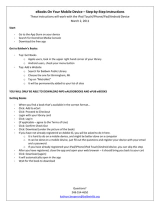 Mobile Instructions | PDF