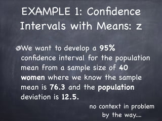 AP Statistics - Confidence Intervals with Means - One Sample | PDF