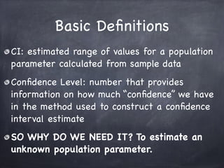 AP Statistics - Confidence Intervals with Means - One Sample | PDF