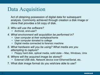 Digital Forensics in the Archive | PPT