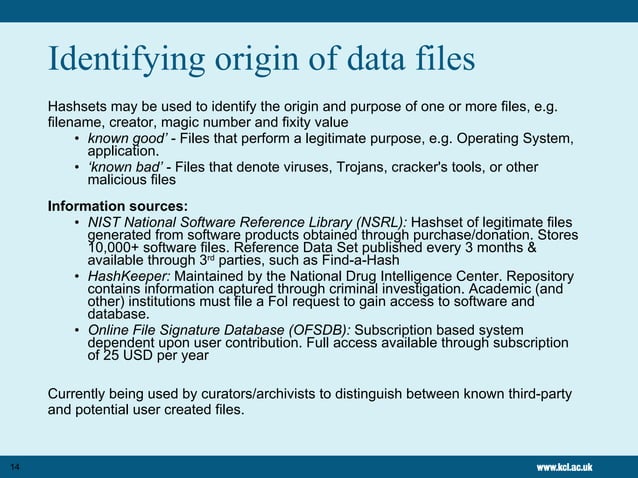 Digital Forensics in the Archive | PPT
