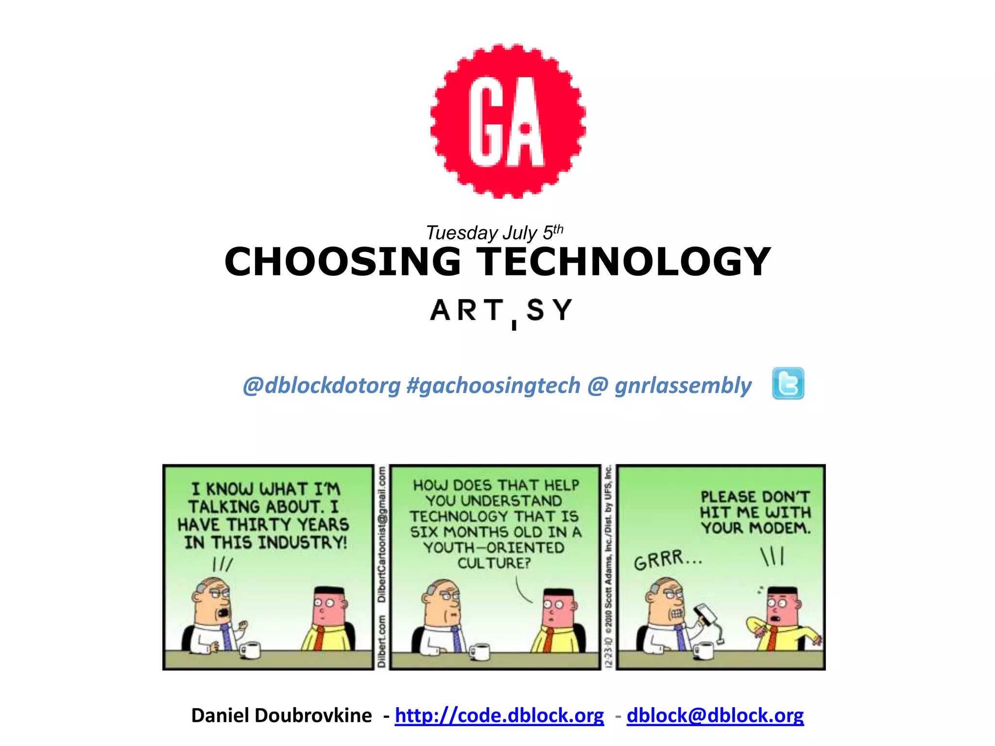 Choosing Technology | PPTX