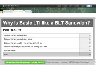 Blackboard DevCon: Introducing IMS Learning Tools Interoperability | PPT
