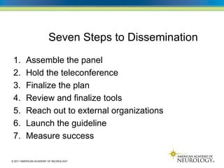 Guidelines International Network dissemination presentation (August 31 ...