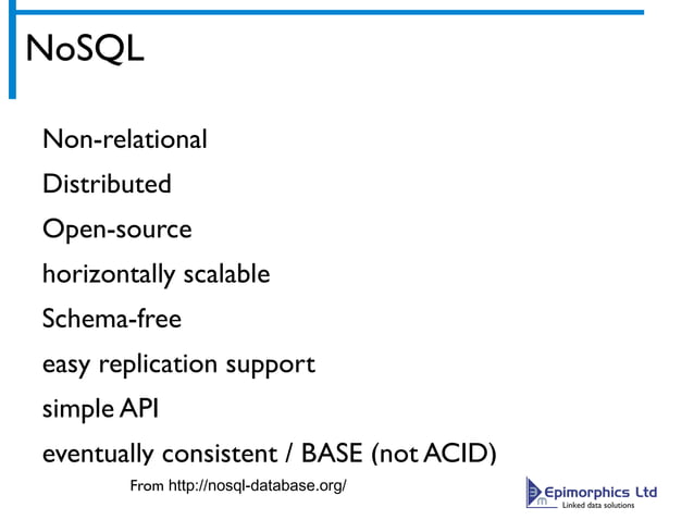 NoSQL and Triple Stores | PPT
