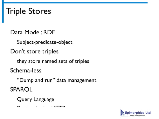NoSQL and Triple Stores | PPT