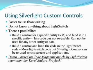 Light-up-your-out-of-the-box LightSwitch Application | PPT