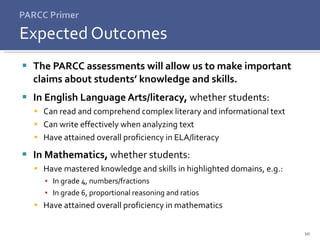 October 2011 Partnership for the Assessment of Readiness for College ...