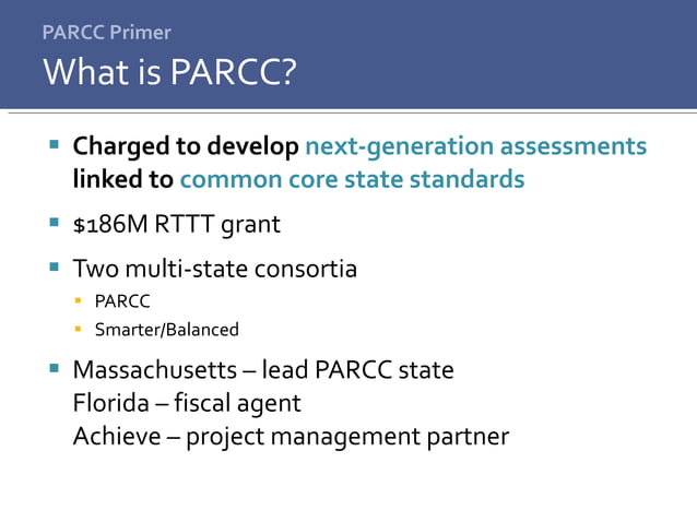 October 2011 Partnership for the Assessment of Readiness for College ...