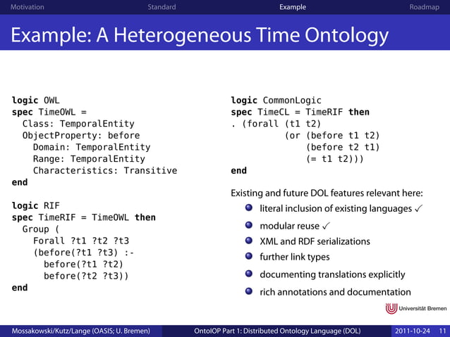 Ontology Integration and Interoperability (OntoIOp) – Part 1: The Distributed Ontology Language ...
