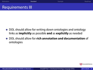 Ontology Integration and Interoperability (OntoIOp) – Part 1: The ...