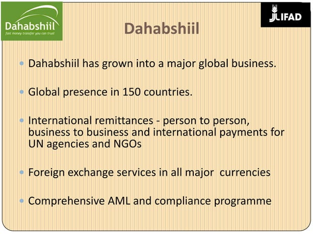 Dahabshiil Presentation | PPT