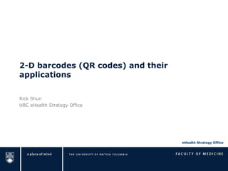 2D barcodes (QR codes) and their applications | PPT
