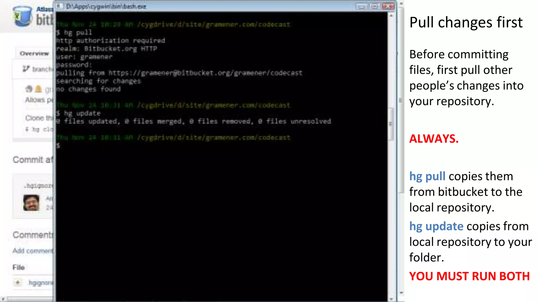 Using Bitbucket And Mercurial Ppt
