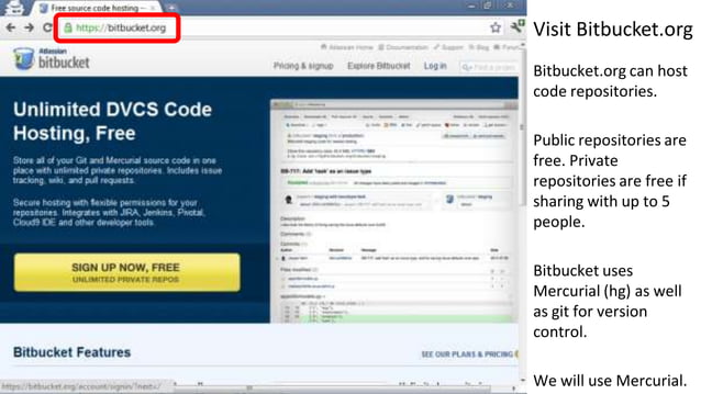 Using Bitbucket and Mercurial | PPT