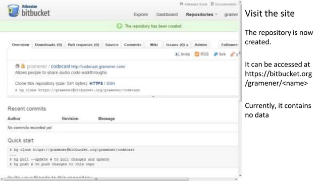Using Bitbucket and Mercurial | PPT