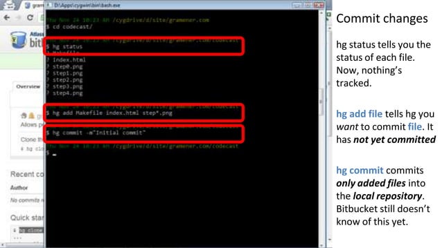 Using Bitbucket and Mercurial | PPT