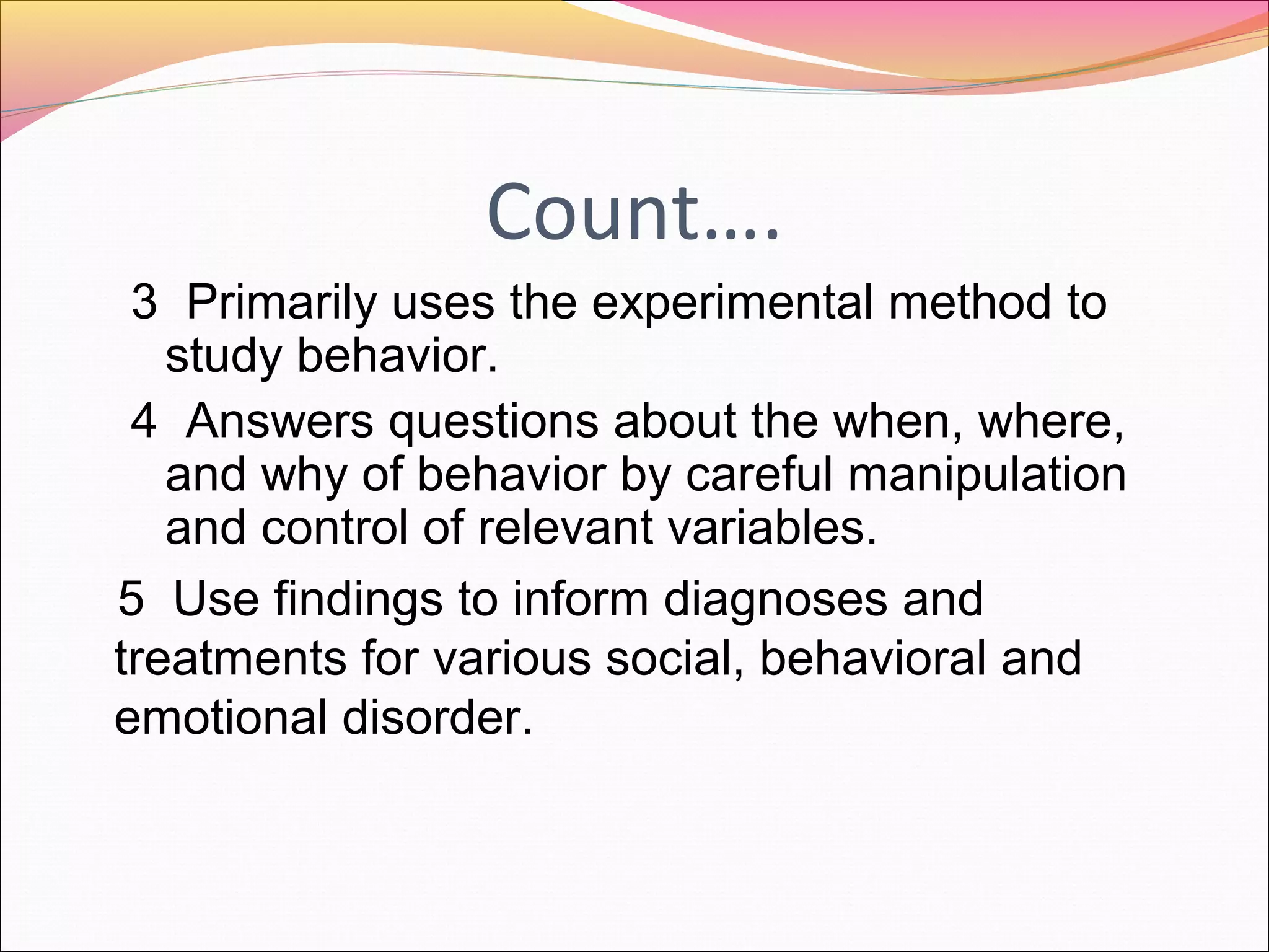 Experimental Psychology | PPT