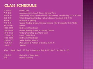 2011 2012 Second Grade Parent Orientation | PPT