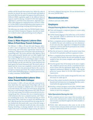 NIOSH - Preventing Worker Deaths from Trench Cave-ins | PDF
