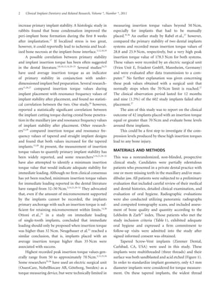 2011 clinical outcome of dental implants placed with high insertion ...