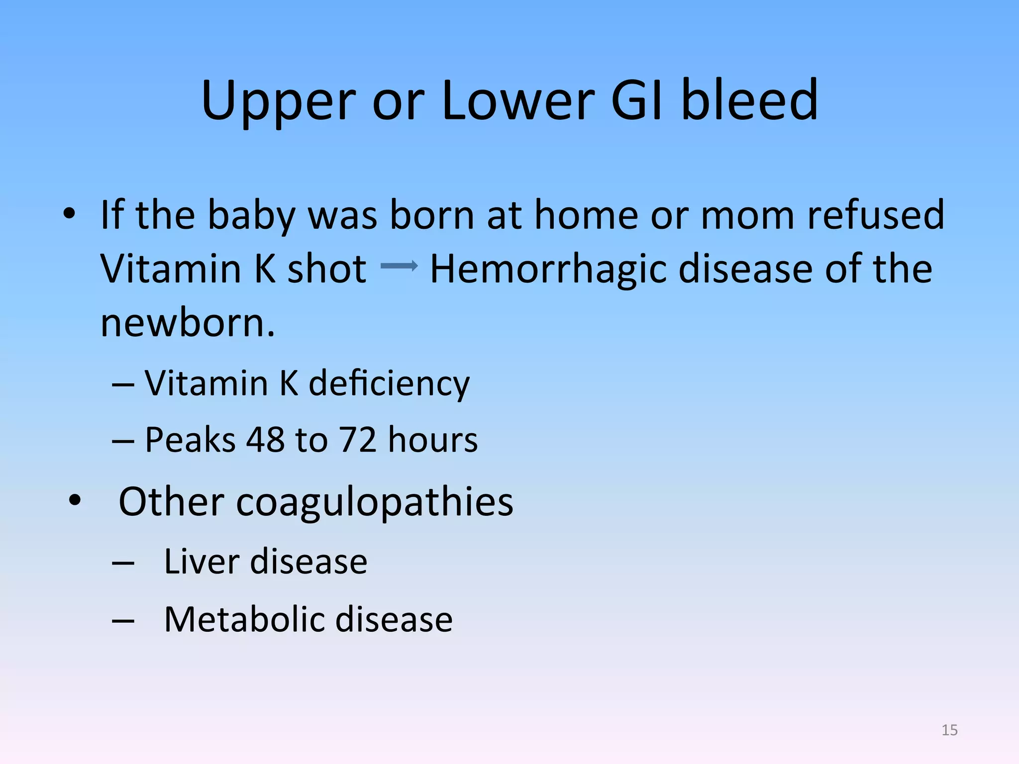 GEMC - Gastrointestinal Bleeding in the Pediatric Patient | PDF
