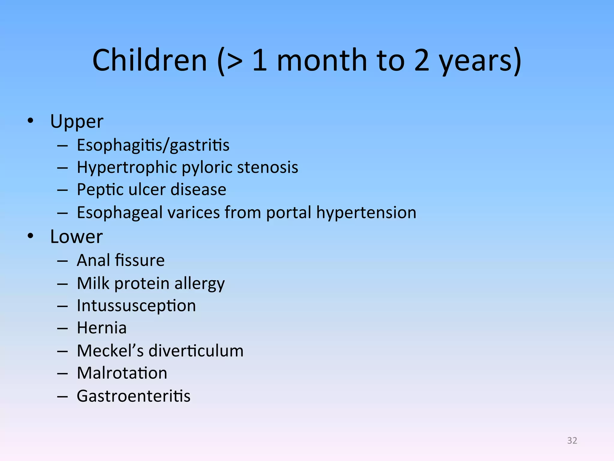 GEMC - Gastrointestinal Bleeding in the Pediatric Patient | PDF