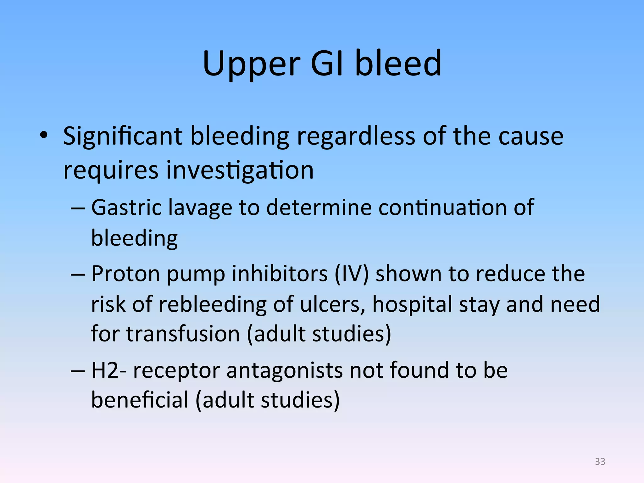 GEMC - Gastrointestinal Bleeding in the Pediatric Patient | PDF