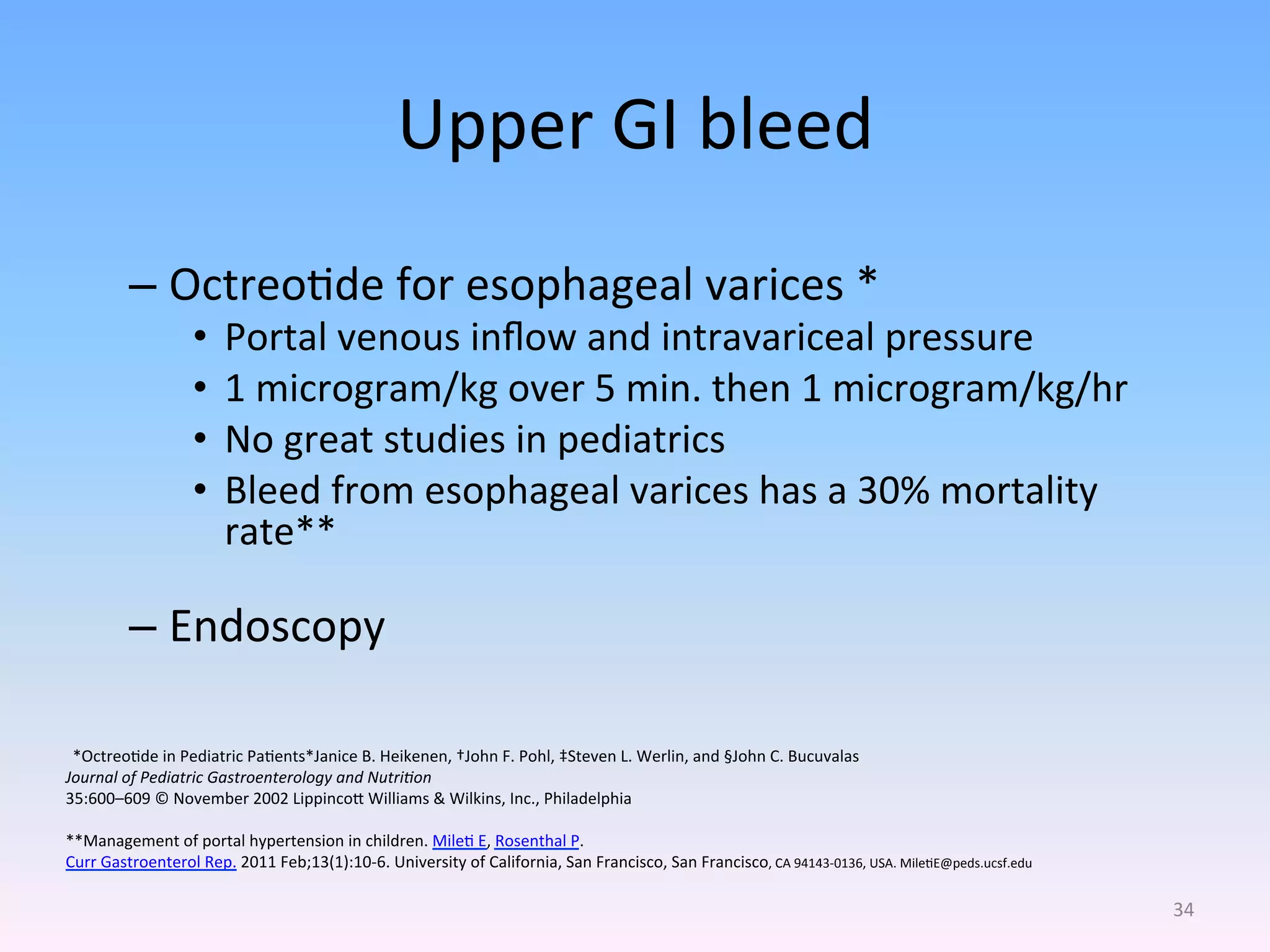 GEMC - Gastrointestinal Bleeding in the Pediatric Patient | PDF