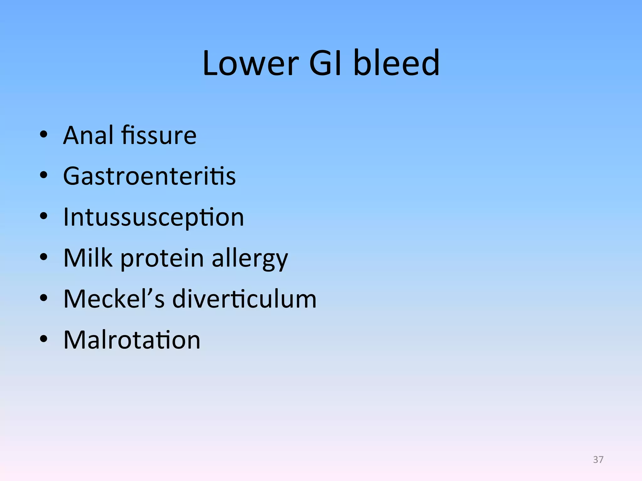 GEMC - Gastrointestinal Bleeding in the Pediatric Patient | PDF