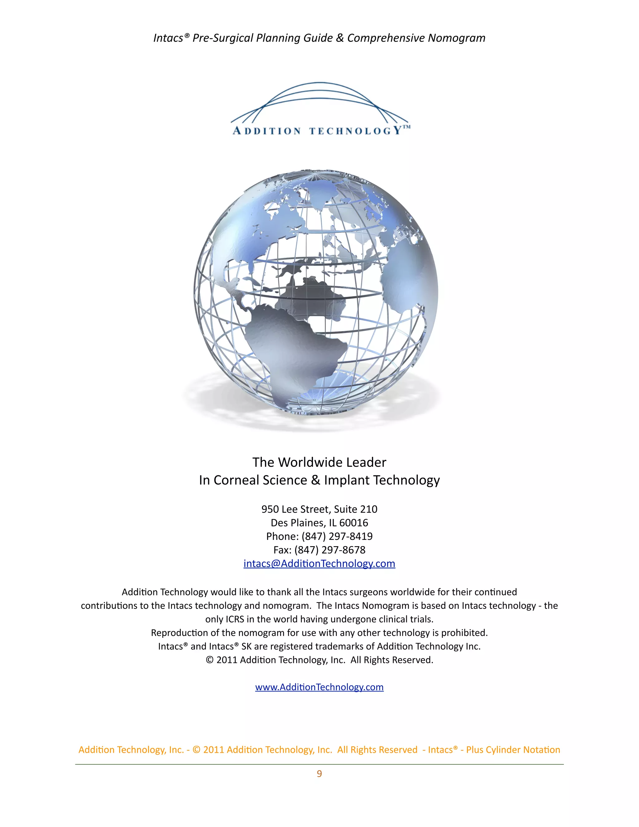 INTACS Nomogram | PDF