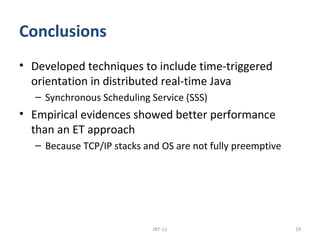 A synchronous scheduling service for distributed real-time Java | PPT