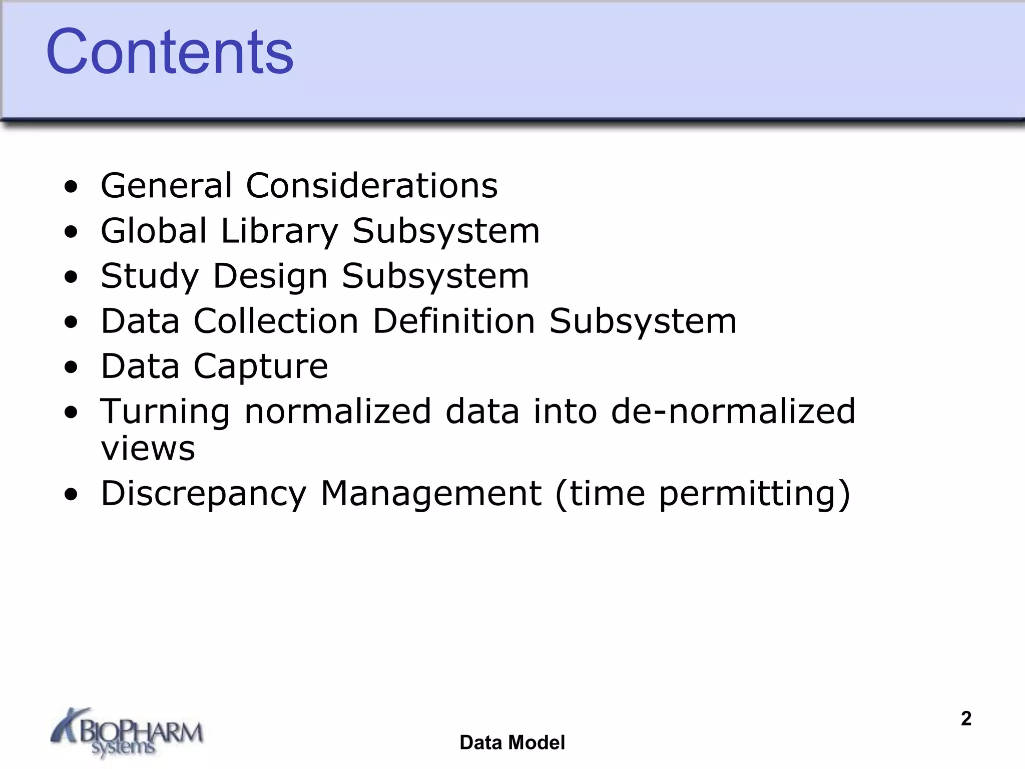 Introduction to Oracle Clinical Data Model | PPT