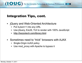 Integrating ECM (WebCenter Content) with your Enterprise! 5 Tips to Try, 5 Traps to Avoid | PPT