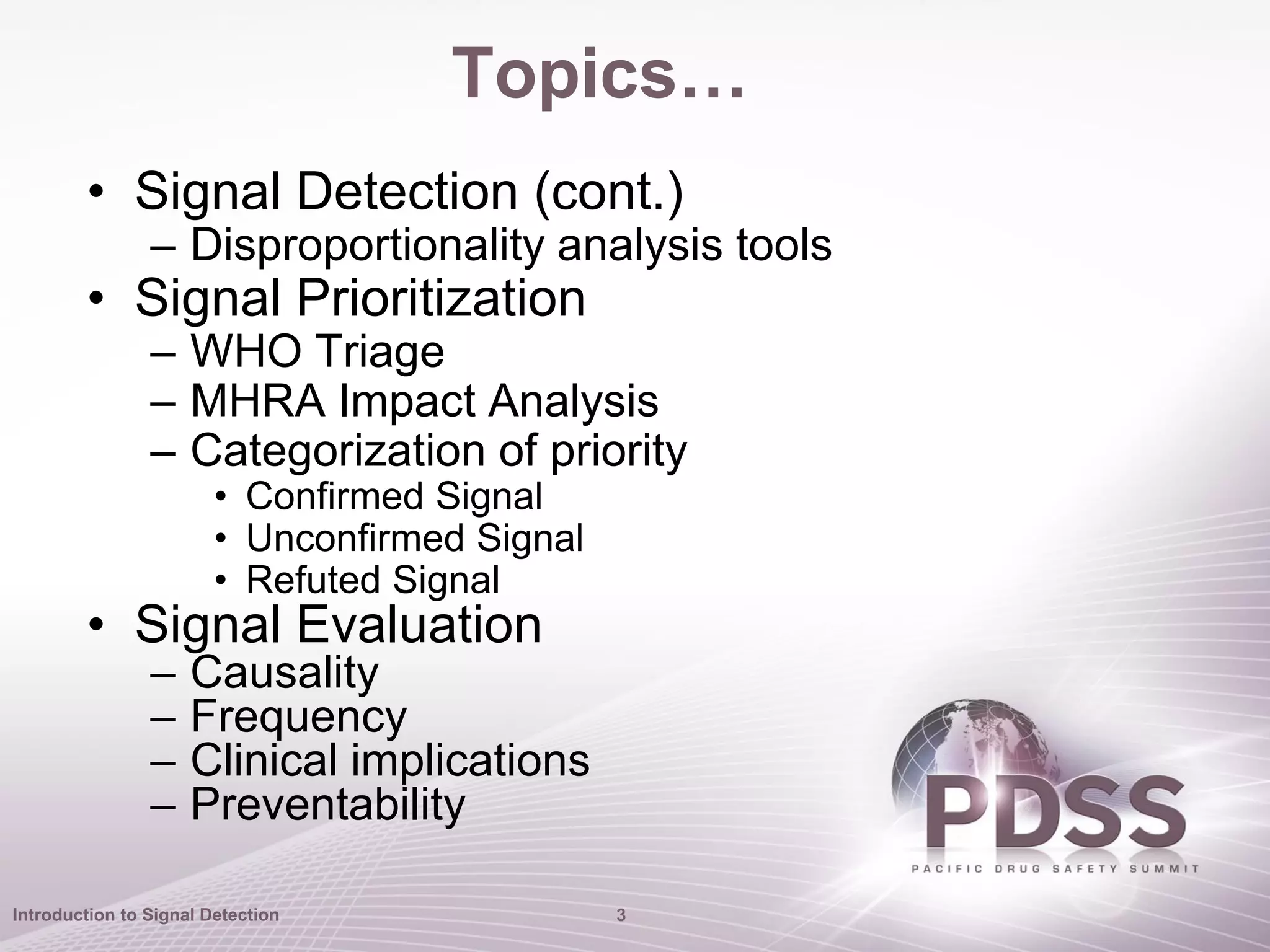 Introduction to Pharmacovigilance Signal Detection | PDF