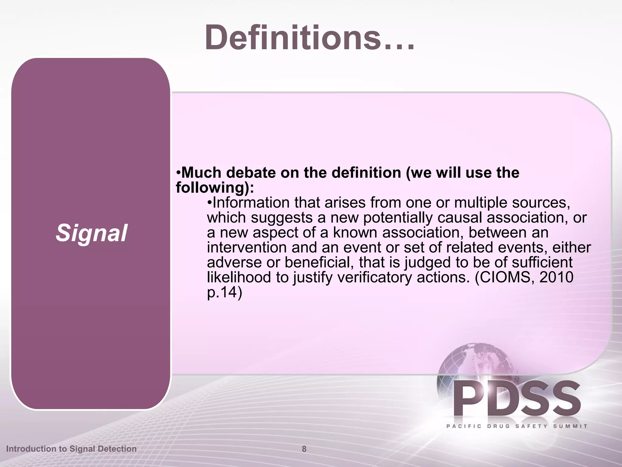 Introduction to Pharmacovigilance Signal Detection | PDF