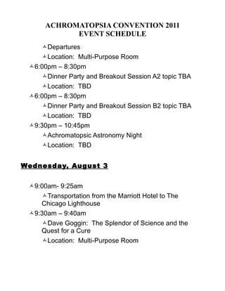 2011 schedule | PDF