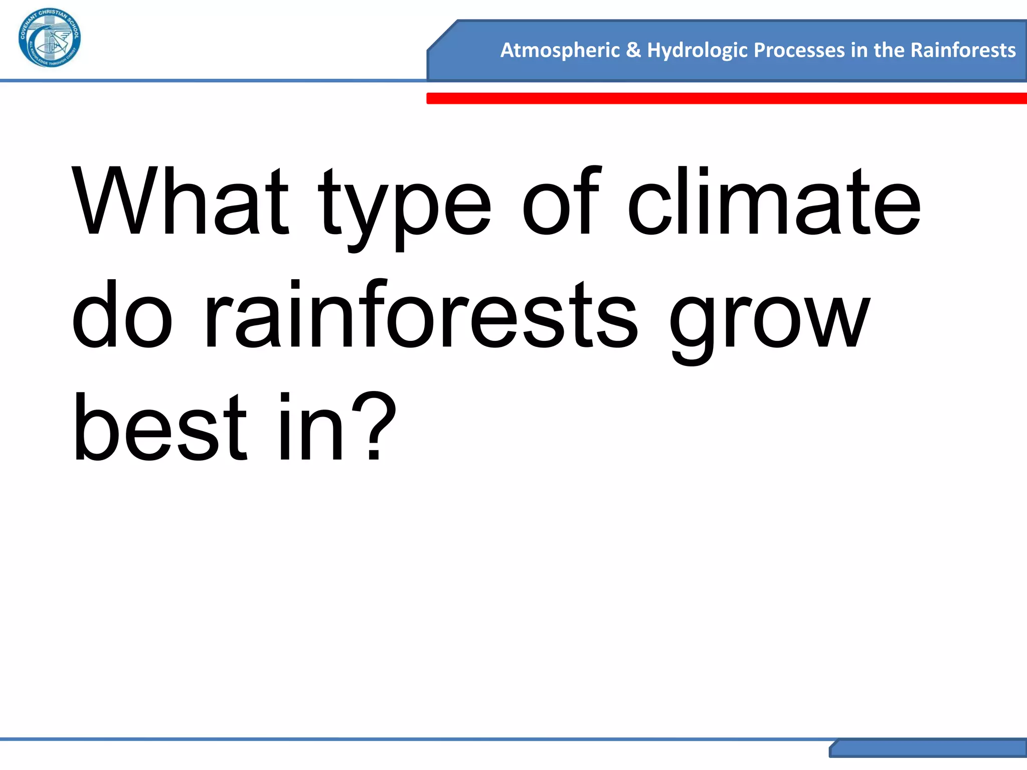 2011 year 8 geography - rainforests - geographic processes | PPT