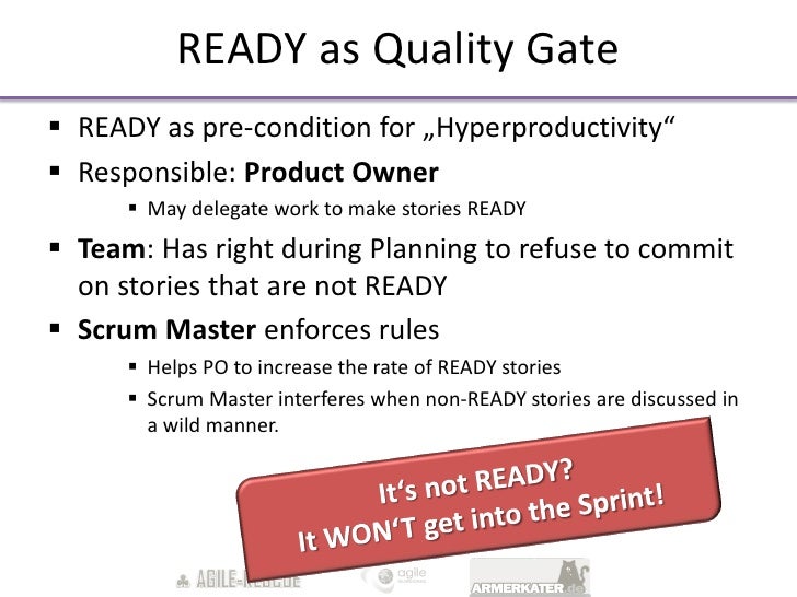 Lightening Talk: definition of ready