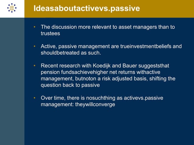 Presentation Active vs Passive Management | PPT