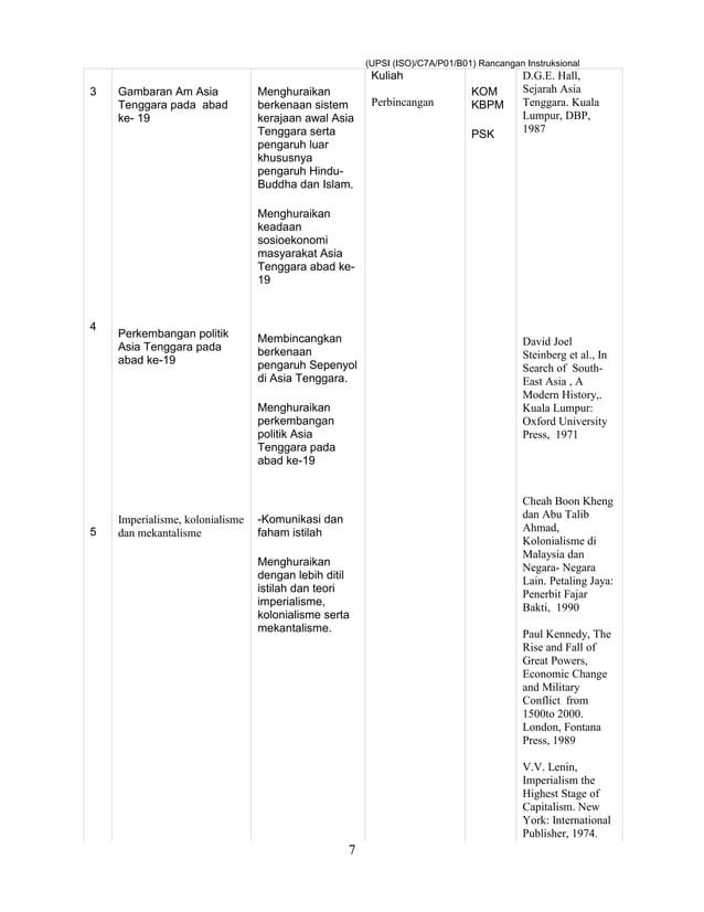 20110126140106 ri hsa3033 asia tenggara abad ke 19 | DOC